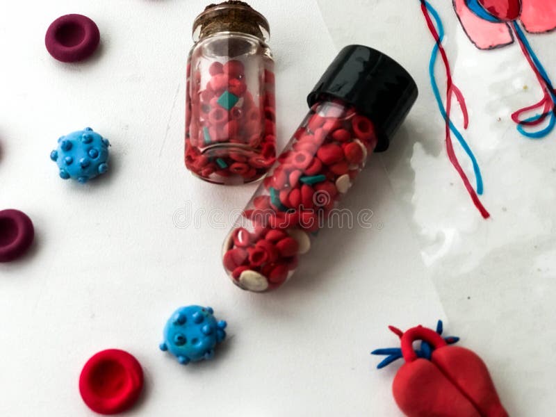Platelets Made from Polymer Plasticine, Covid-19 Stock Photo - Image of ...