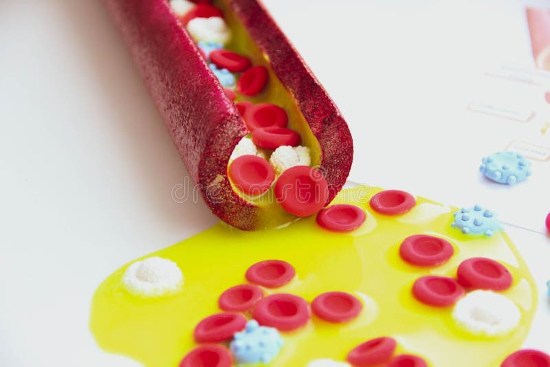 Platelets Made from Polymer Plasticine, Covid-19 Stock Image - Image of ...