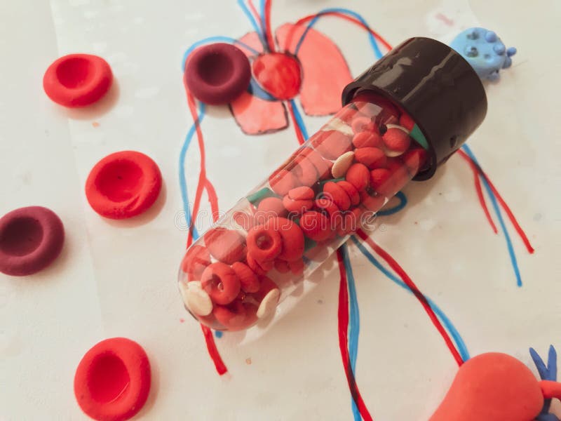 Platelets Made from Polymer Plasticine, Covid-19 Stock Image - Image of ...