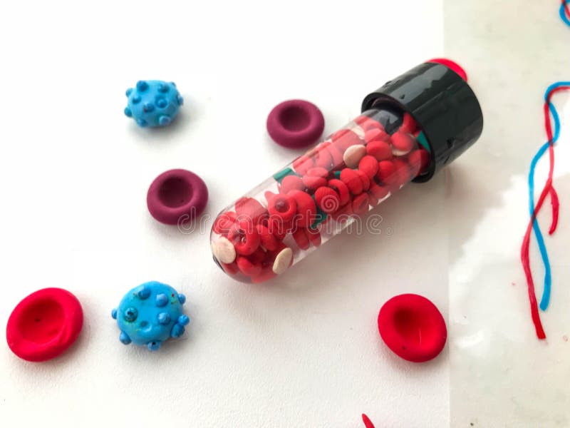 Platelets Made from Polymer Plasticine, Covid-19 Stock Photo - Image of ...