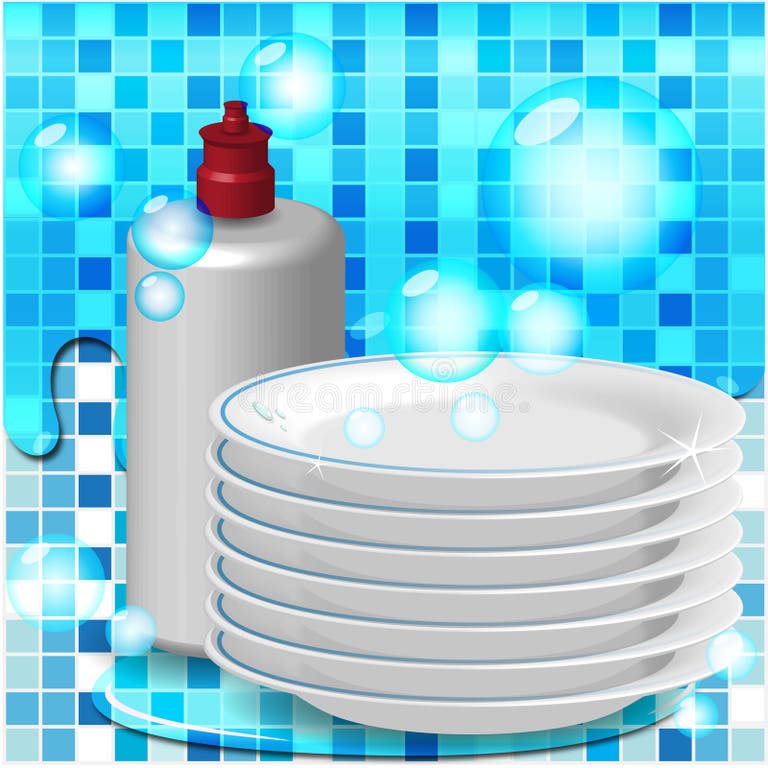 Washing Plates Stock Illustrations – 838 Washing Plates Stock ...