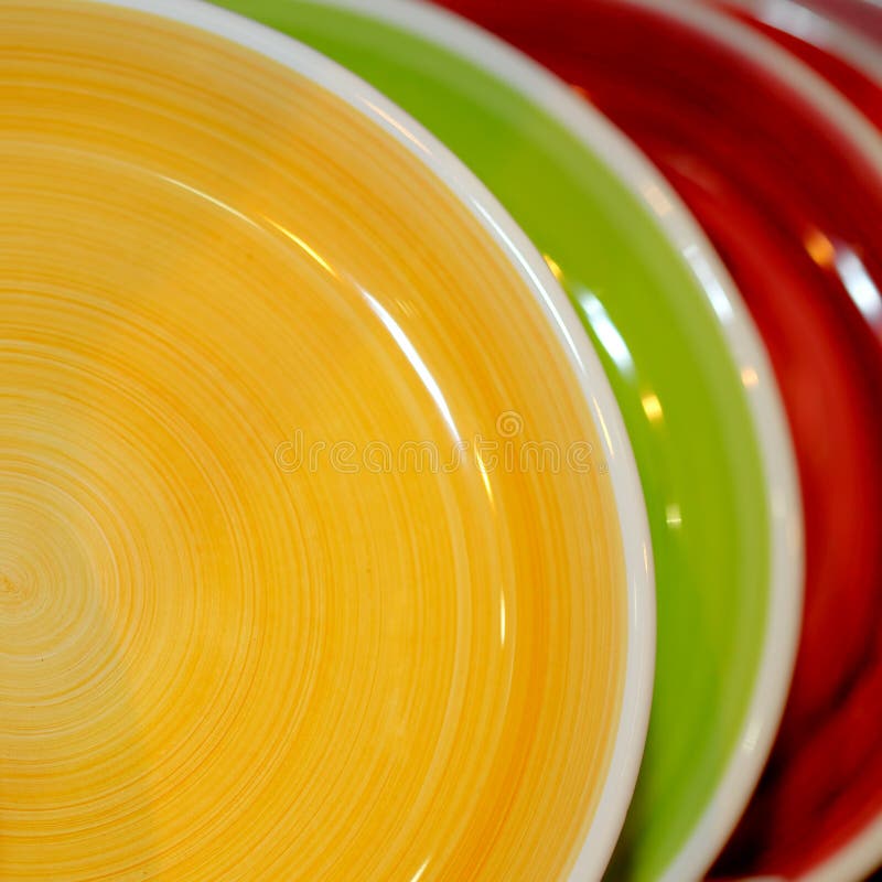 Plastic plates stock photo. Image of yellow, plastic - 22313988