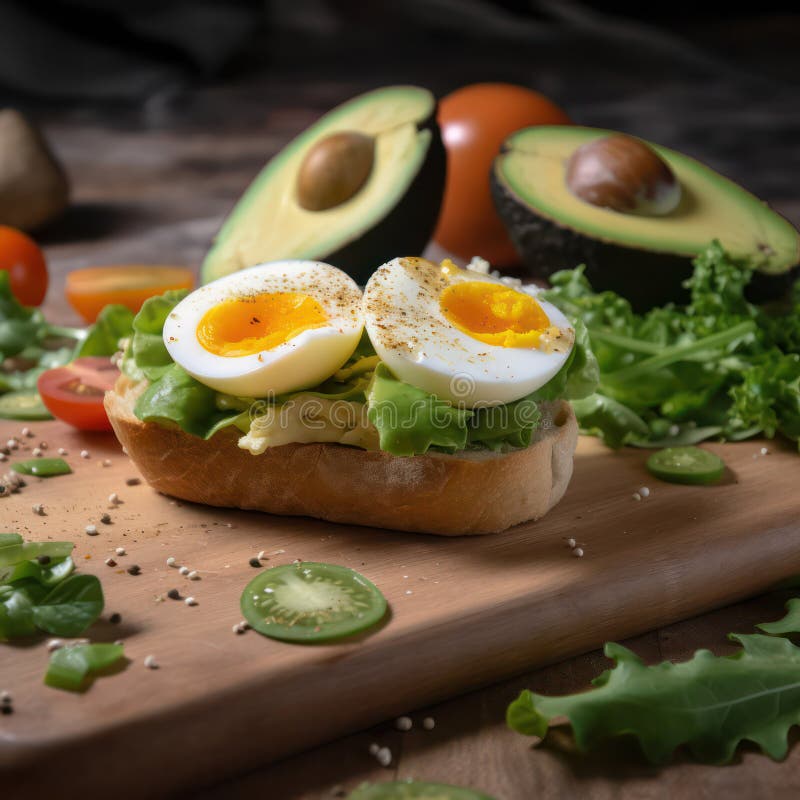 Plates Of Bacon And Egg Benedict Sandwich Topped Stock Illustration