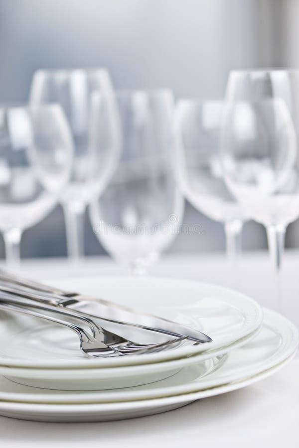 Plates and cutlery stock photo. Image of entertaining - 33251862