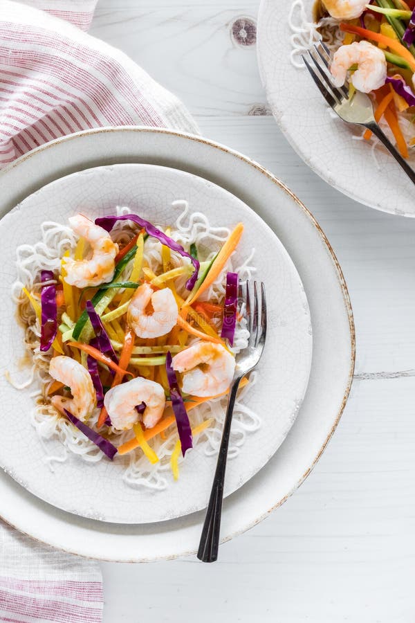 Plates of Deconstructed Vietnamese Spring Rolls Ready for Eating. Stock ...