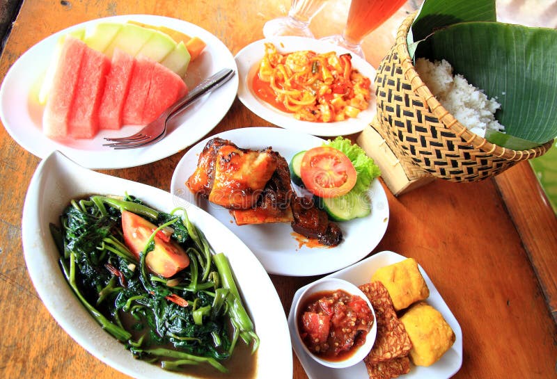 Plates of Delicious Fried Food Stock Photo - Image of lunch, chili ...