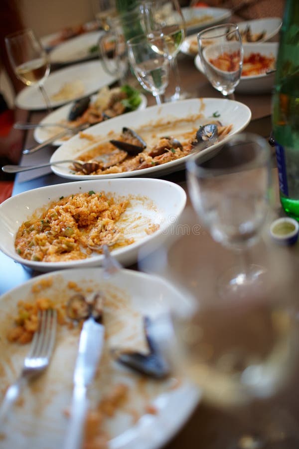 Plates with Different Food on the Table Stock Photo - Image of colorful ...