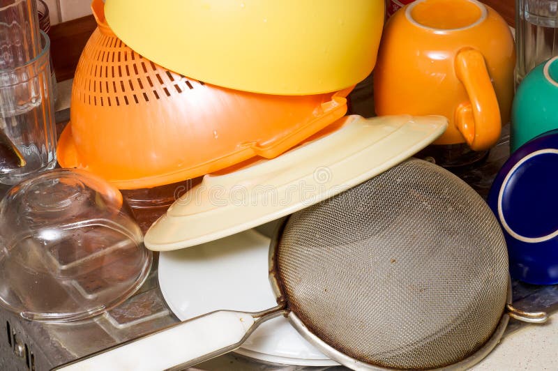 Plates, Dishes and Cups Drying Stock Image - Image of drying, freshness ...