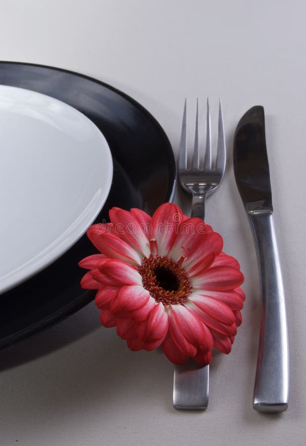Plates with fork and knife stock photo. Image of dish - 11320804