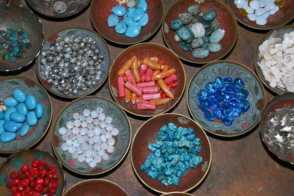 Plates Full of Stones stock image. Image of brown, color - 9928861