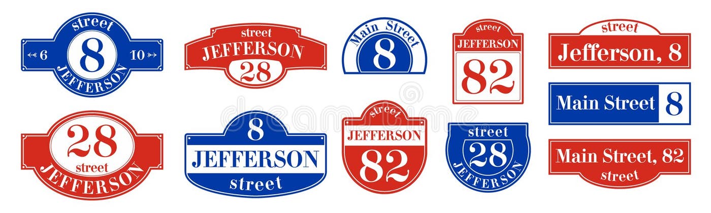House Number Plates Stock Illustrations – 9 House Number Plates Stock ...