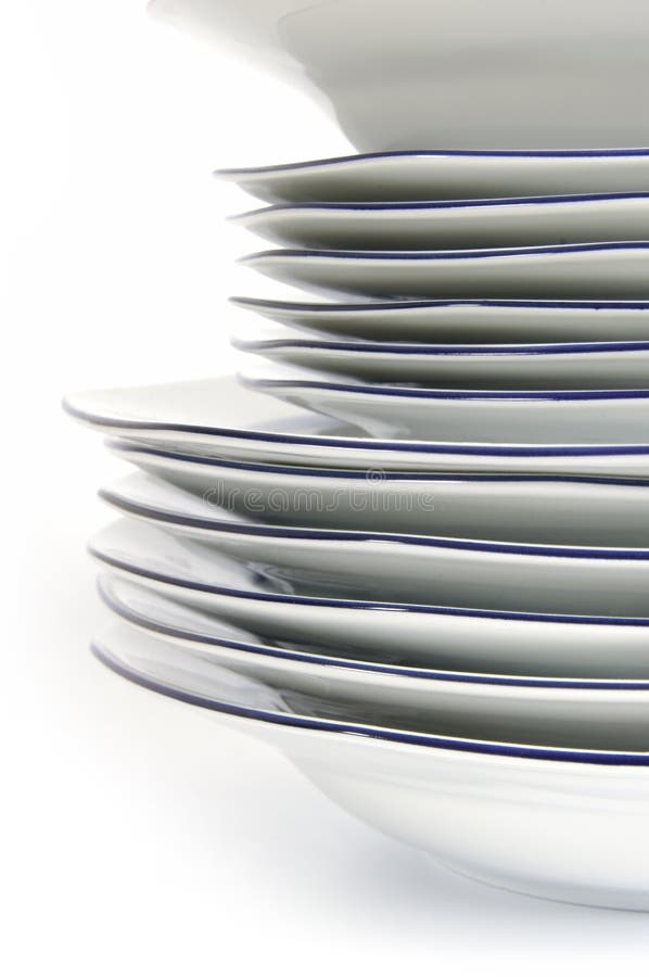 Plates in a stack stock image. Image of empty, dining - 22781677