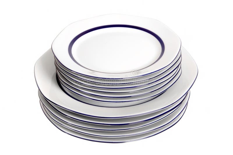Plates in a stack stock photo. Image of dinner, party - 22781690