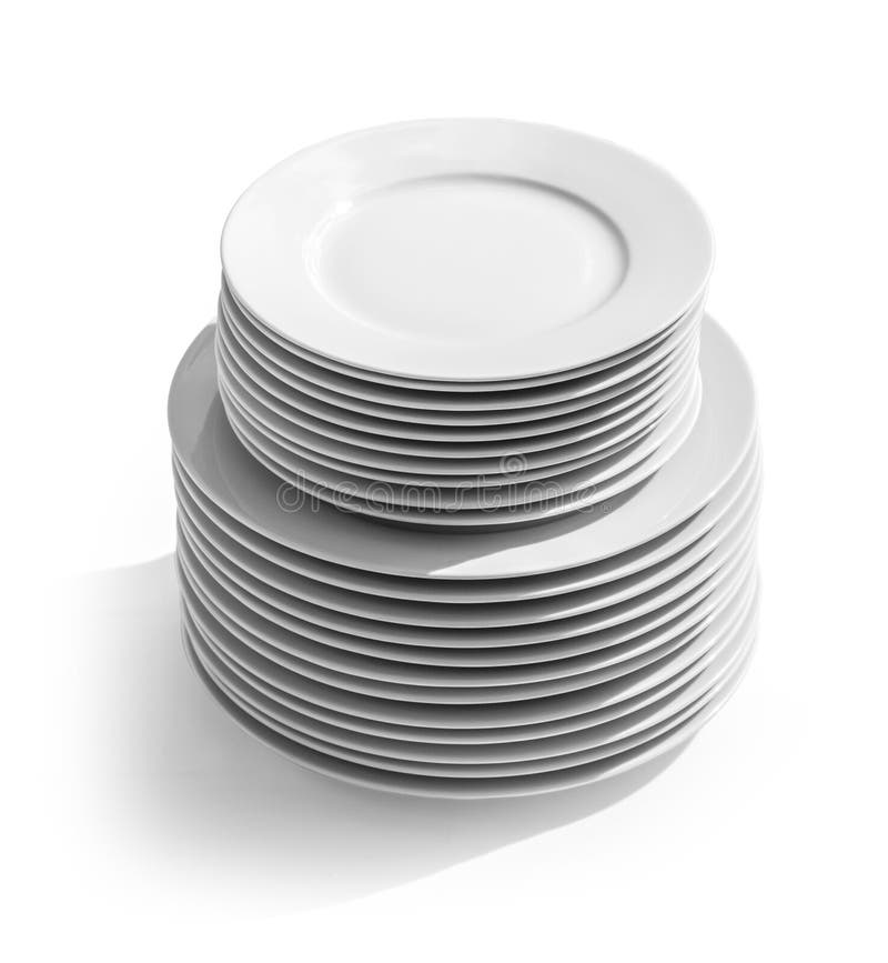 Stack of plates stock photo. Image of serving, restaurant - 61619194
