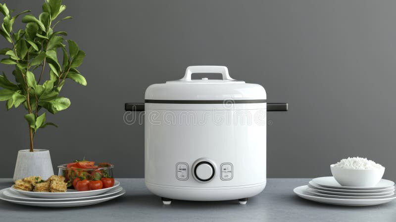 Modern Rice Cooker in a Minimalist Kitchen Setting Designed for ...