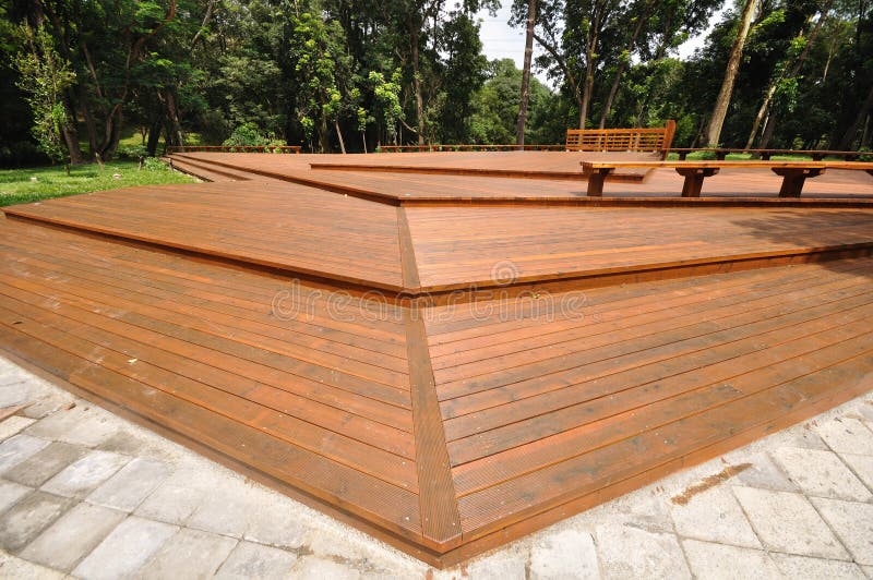 A platform stock image. Image of line, wood, rock, grass - 25249051