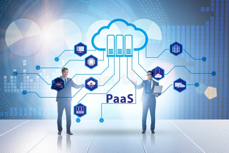 Platform As a Service Concept with Businessman Stock Image - Image of ...