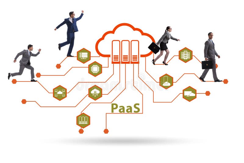 Platform As a Service Concept with Businessman Stock Photo - Image of ...
