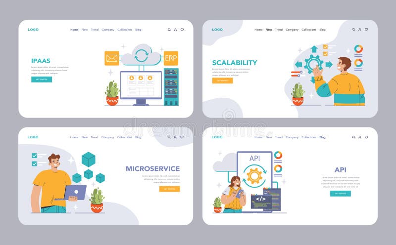 Platform As a Service Concept. Flat Vector Illustratio Stock Vector ...