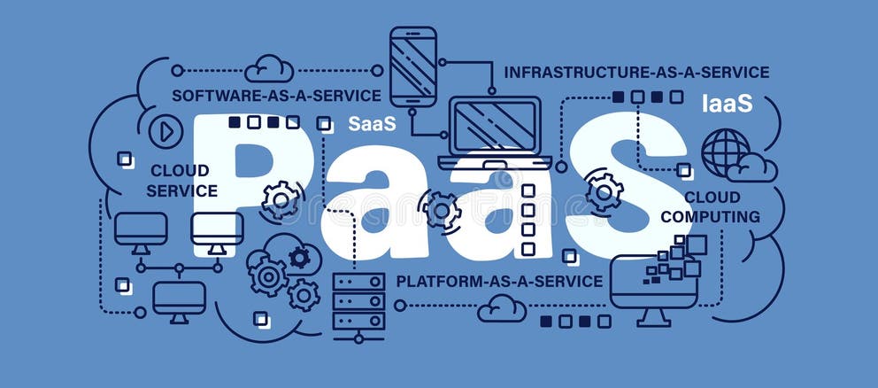 Platform As a Service or PaaS . Cloud Computing Concept . Word with ...
