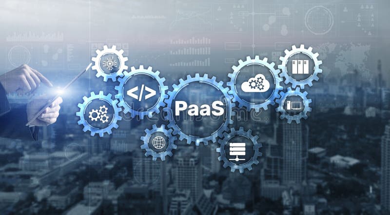 Platform As a Service PaaS - Cloud Computing Services Concept Stock ...