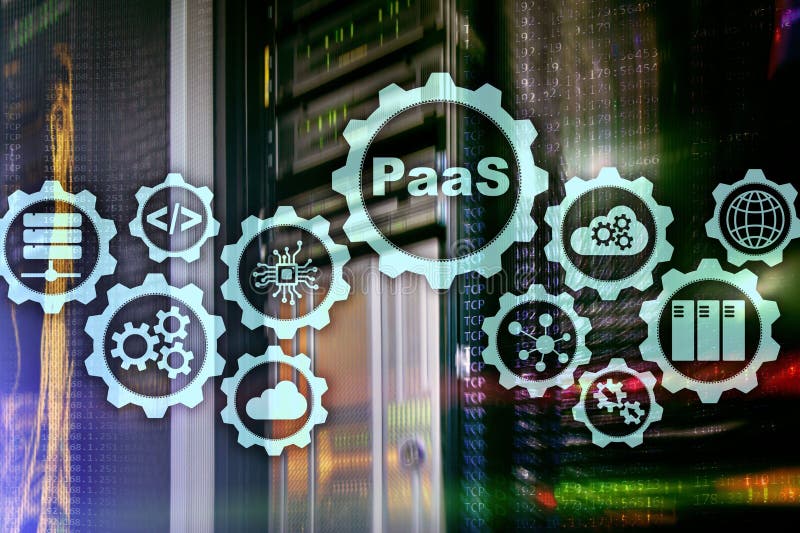 Platform As A Service PaaS - Cloud Computing Services Concept. Server ...
