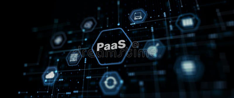 Platform As a Service. PaaS Concept on Virtual Screen Stock Image ...