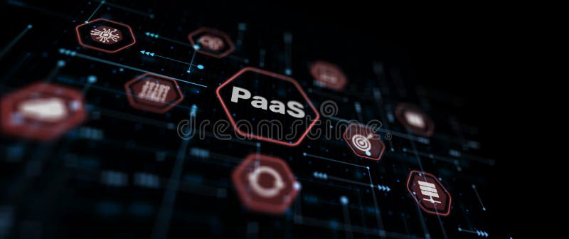 Platform As a Service. PaaS Concept on Virtual Screen Stock Image ...