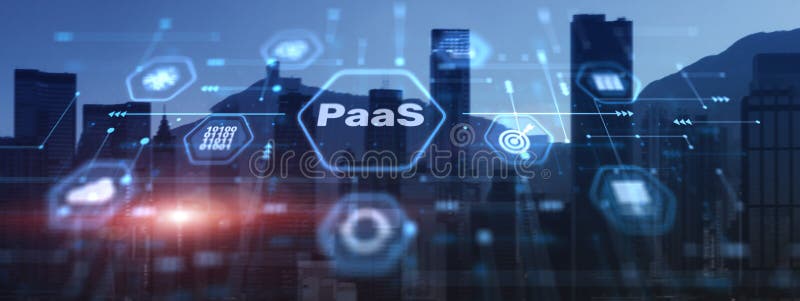 Platform As a Service PaaS. Internet and Networking Concept Stock Image ...