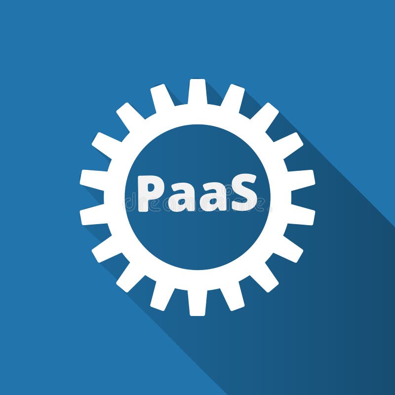 Platform As a Service. PaaS Technology Icon, Logo. Packaged Software ...