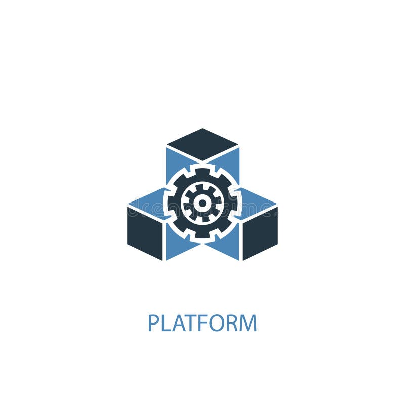 Platform Concept 2 Colored Icon. Simple Stock Vector - Illustration of ...