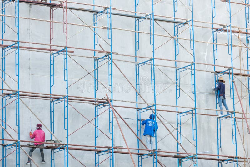 Platform for Construction with Manpower. Editorial Image - Image of ...