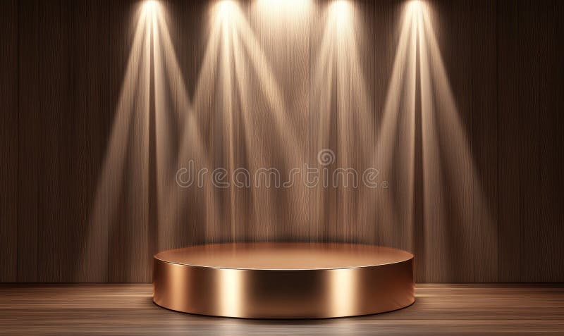 A Platform of Copper Cylinders with Rusty Walls and Beams of Light ...