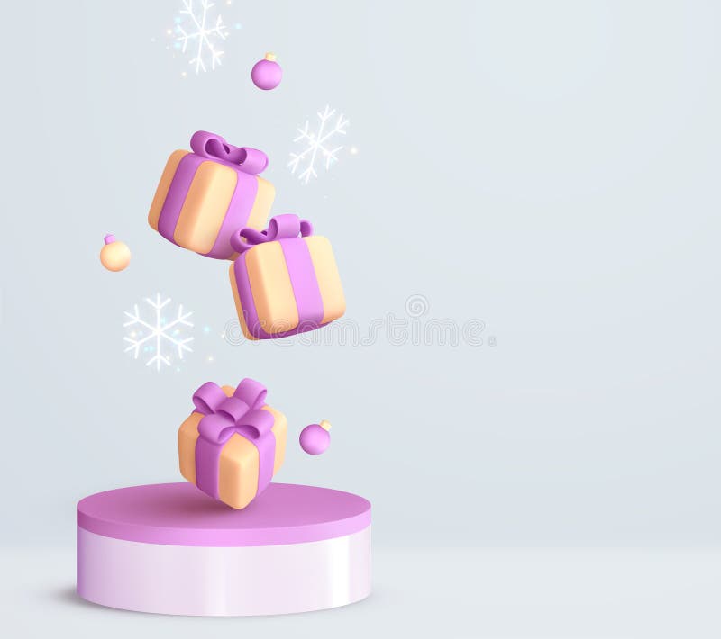 Platform and 3d Studio, Presentation Podium. Background with Realistic ...