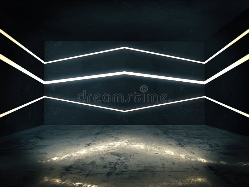 A Platform for Design, Empty Room with Light Glow, Abstract Space ...