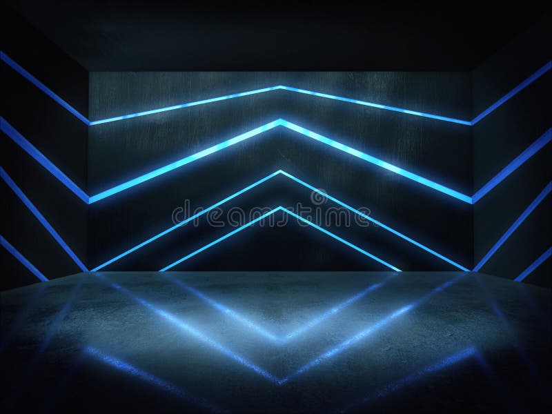 A Platform for Design, Empty Room with Light Glow, Abstract Space ...