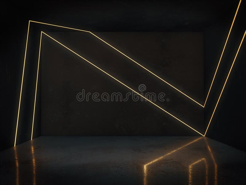 A Platform for Design, Empty Room with Light Glow, Abstract Space ...