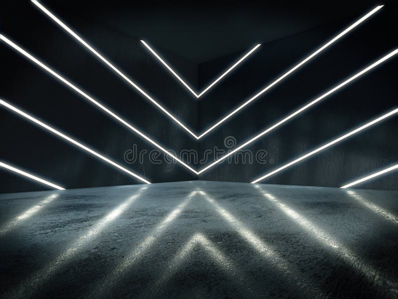 A Platform for Design, Empty Room with Light Glow, Abstract Space ...