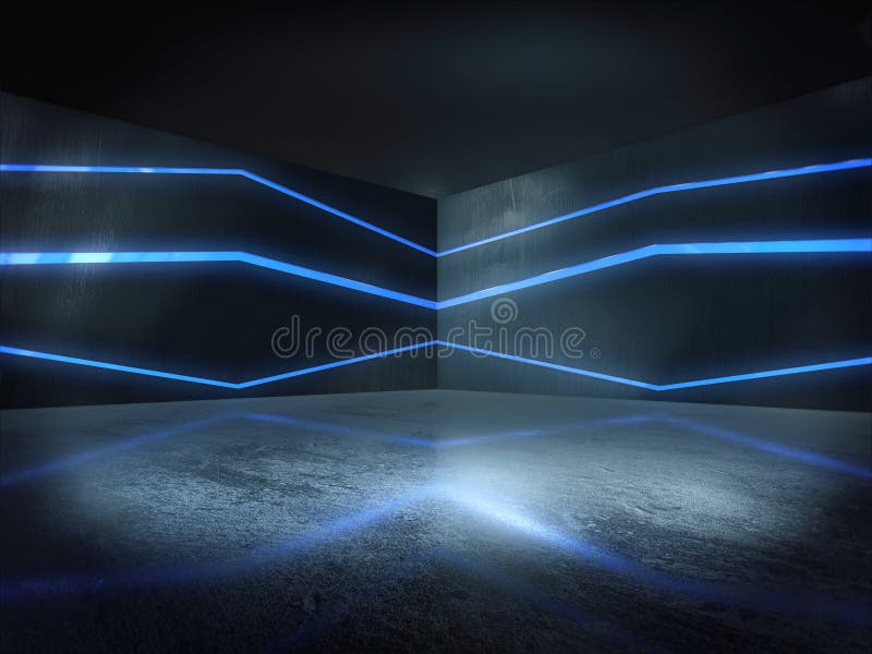 A Platform for Design, Empty Room with Light Glow, Abstract Space ...