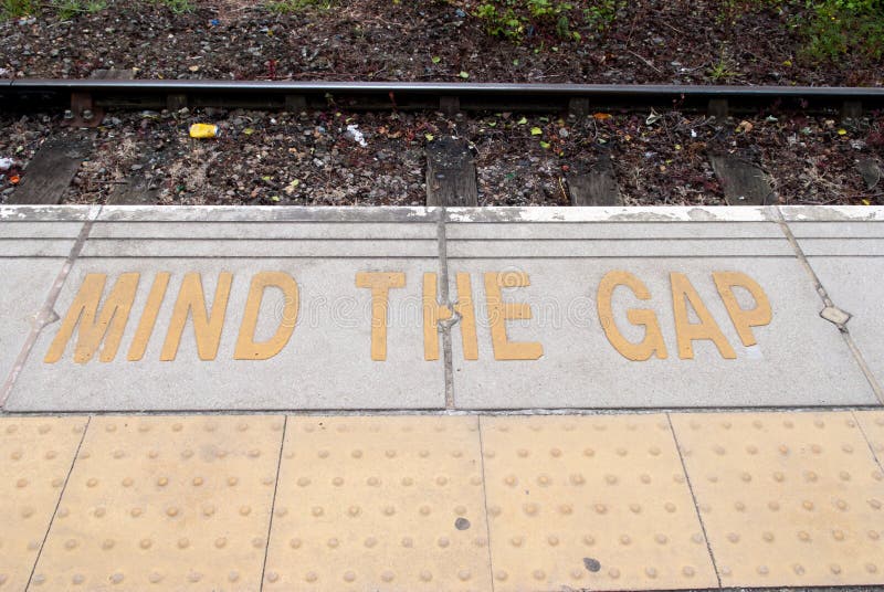 Platform Edge at the Train Station with Safety Warning Editorial Photo ...