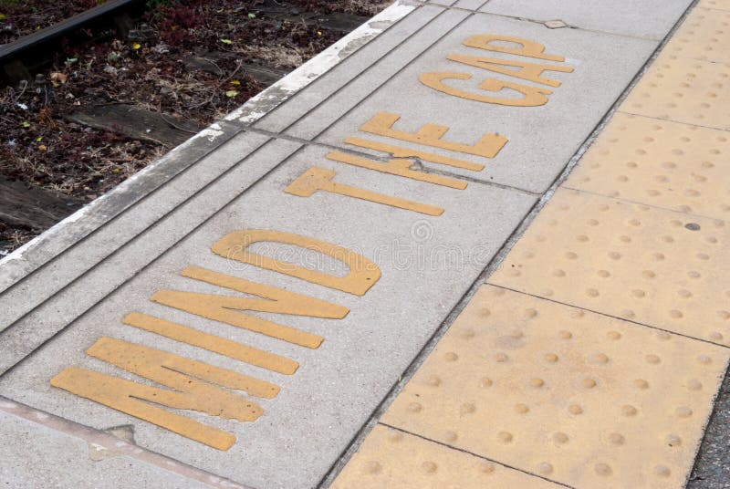 Platform Edge at the Train Station with Safety Warning Editorial Photo ...