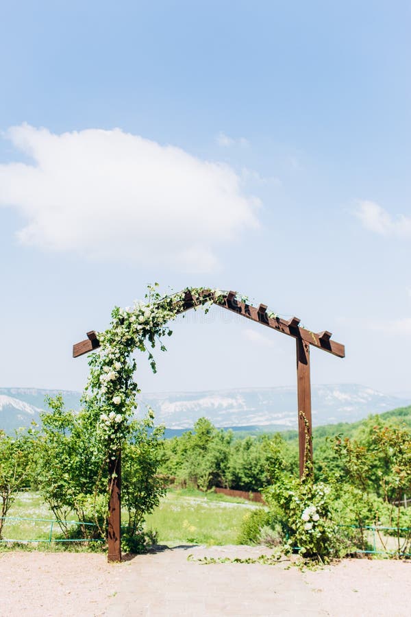 Platform for an Exit Ceremony Wedding in the Mountains Stock Image ...