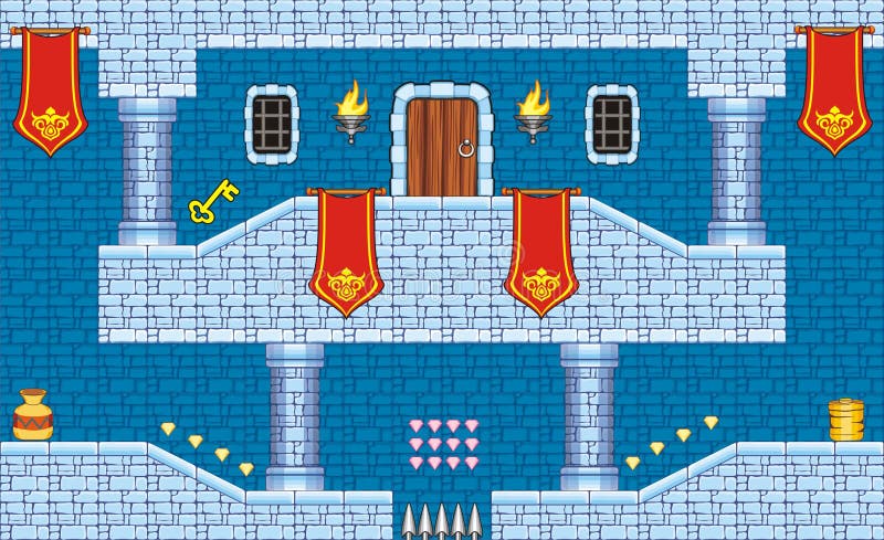 Game tileset 30 stock vector. Illustration of flower - 65891926