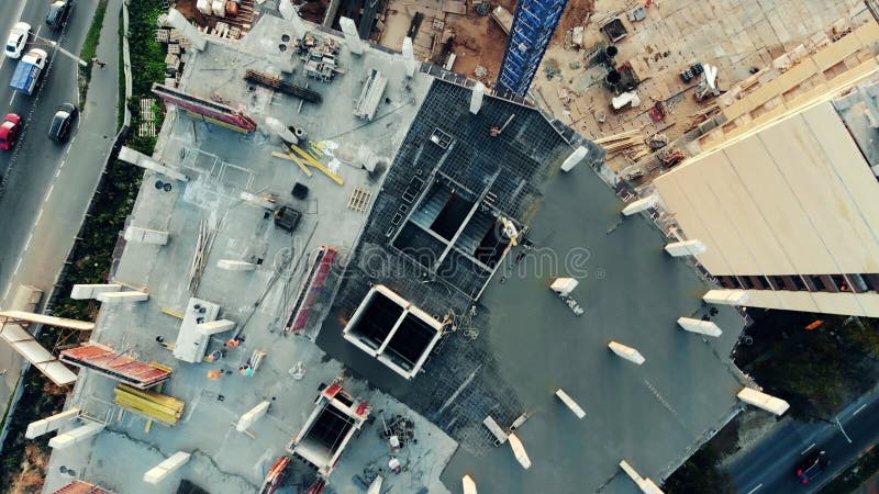 Platform of a High-rise Building in Progress in a Top View Stock ...