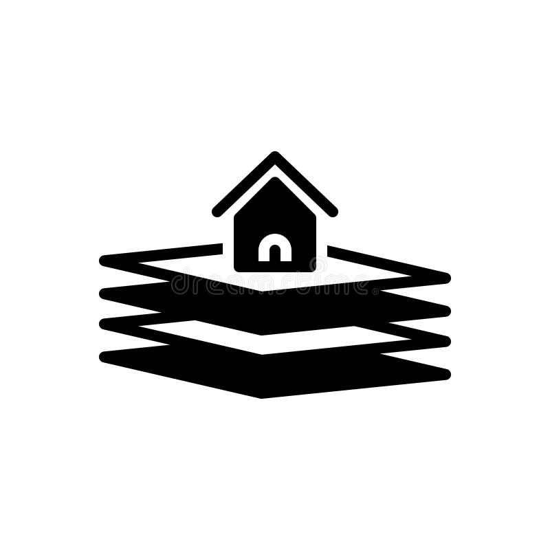 Black Solid Icon for Platform, Stage and Podium Stock Vector ...