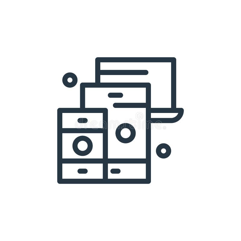 Platform Icon Vector from Hardware Network Concept. Thin Line ...