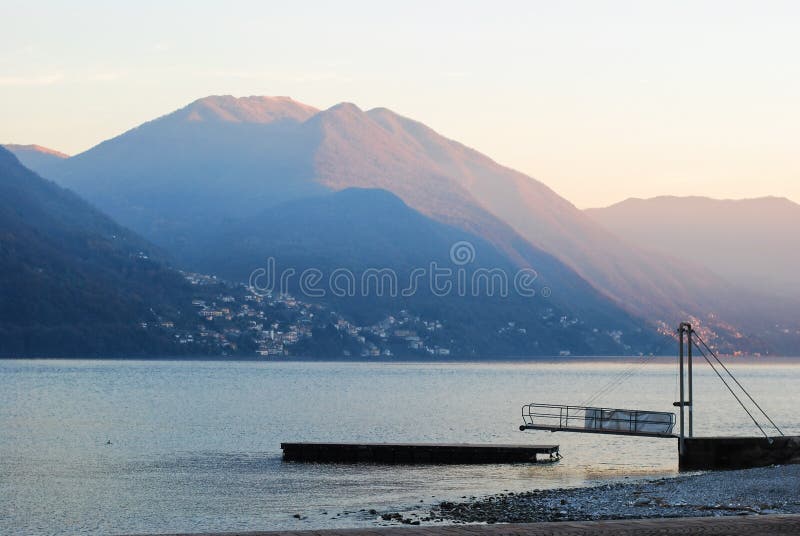 A platform on the lake editorial stock image. Image of europe - 92663469