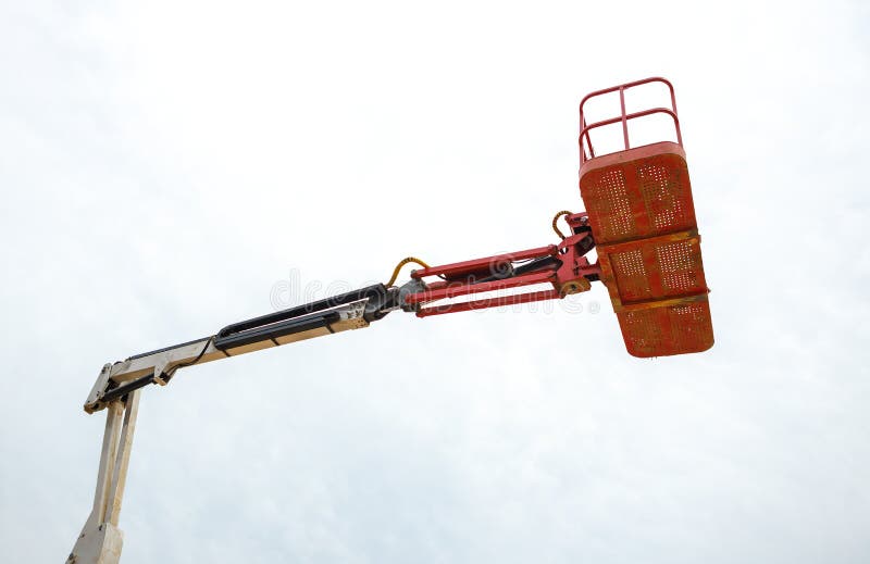 The Platform and the Lever of the Hydraulic Lift for Lifting ...