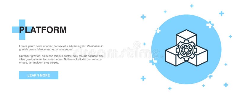 Platform Line Icon. Simple Icon, Banner Stock Vector - Illustration of ...