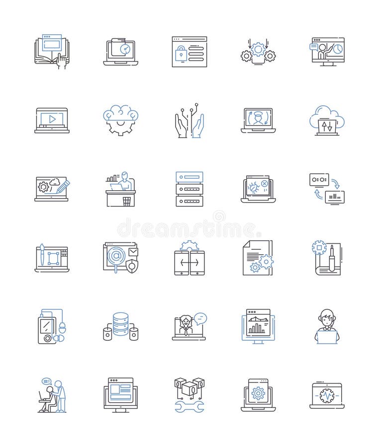 Platform Line Icons Collection. Integration, Accessibility ...